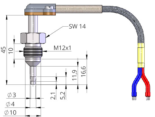 Melt probe MTF 106 - up to 400°C - Ihne & Tesch GmbH